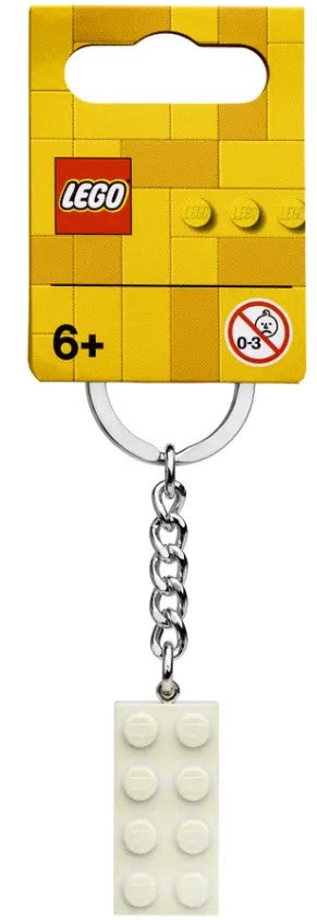 LEGO® 2x4 White Metallic Key Chain – 854084 – LEGOLAND New York Resort